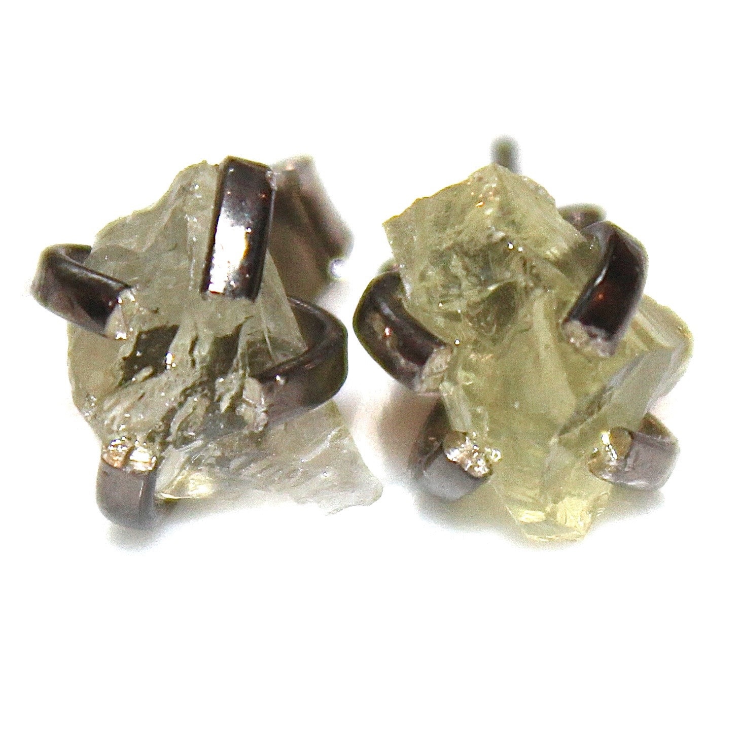 Lemon Quartz Earring Yellow Earring Raw Yellow Quartz Rough | Etsy