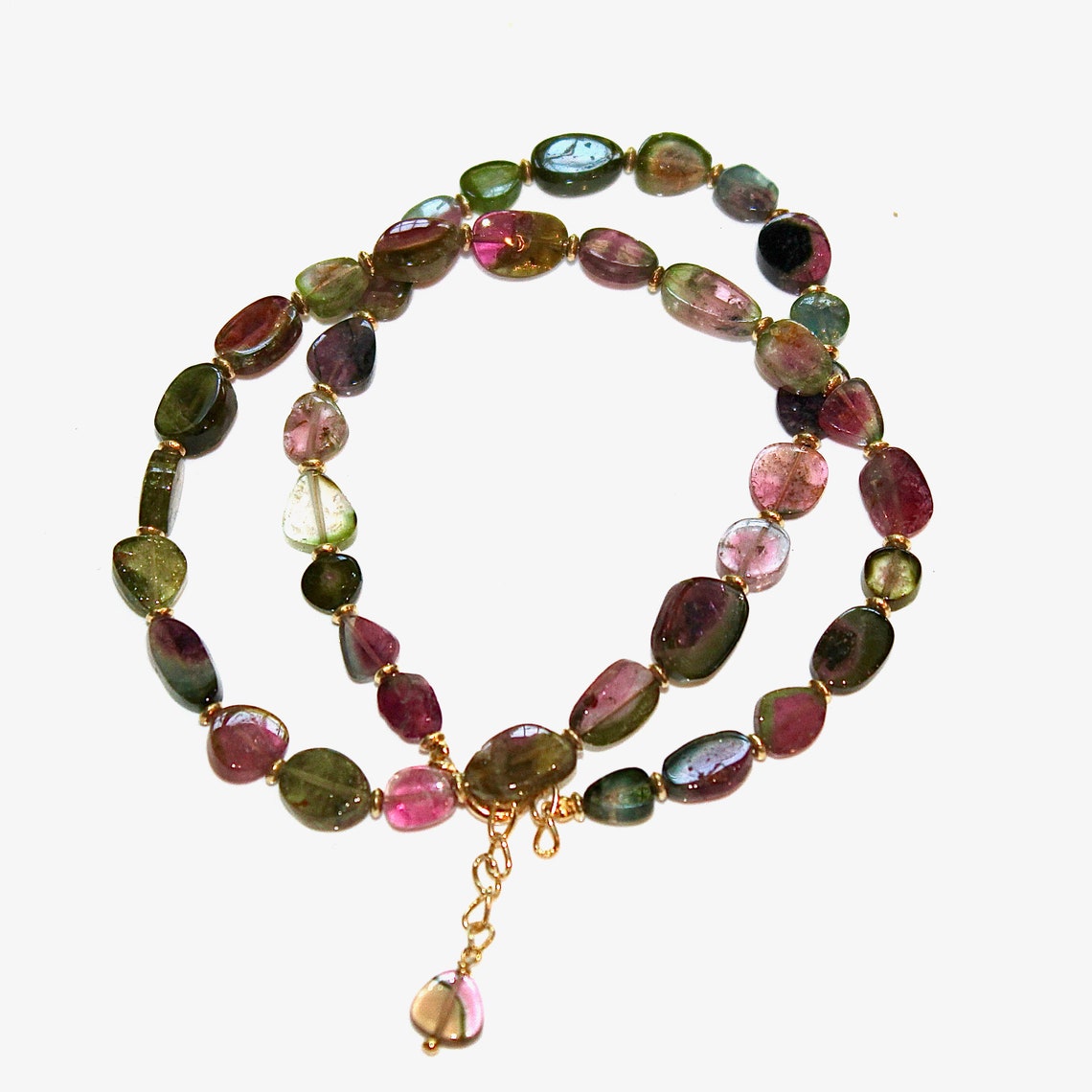 Watermelon Tourmaline Necklace Watermelon Slice Rainbow - Etsy