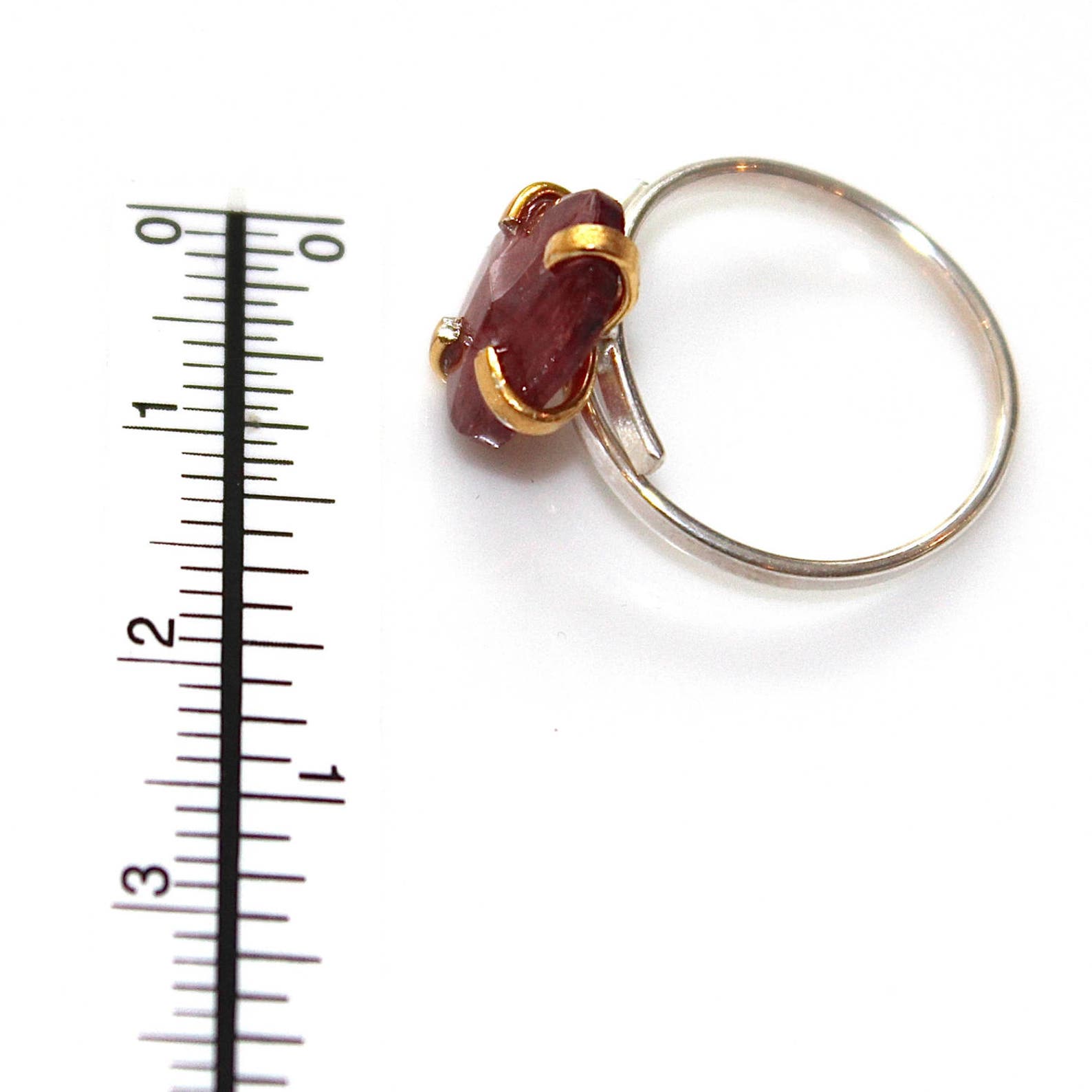 Red Sapphire Ring Modern Ring Raw Sapphire Red Ring Green | Etsy