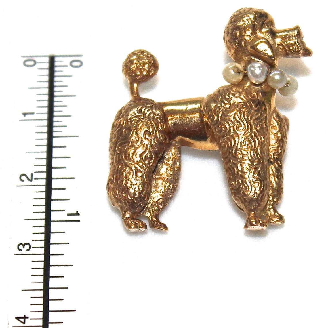 Vintage Poodle Pin 14k Gold Pin Dog Pin Vintage Jewelry 1950s - Etsy