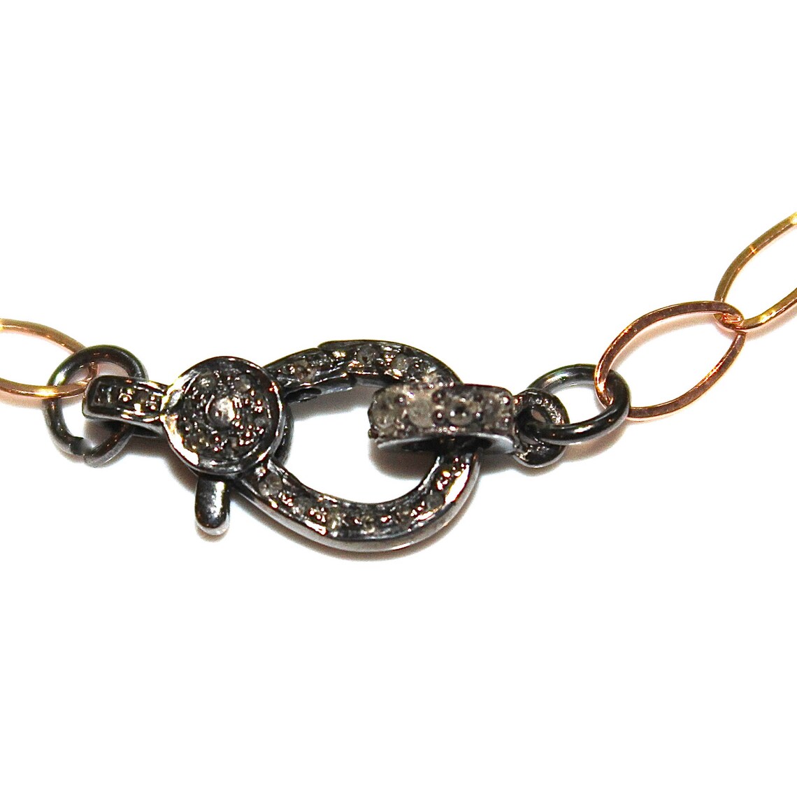 Diamond Lock Necklace Black Gold Necklace Rose Gold Necklace Diamond ...