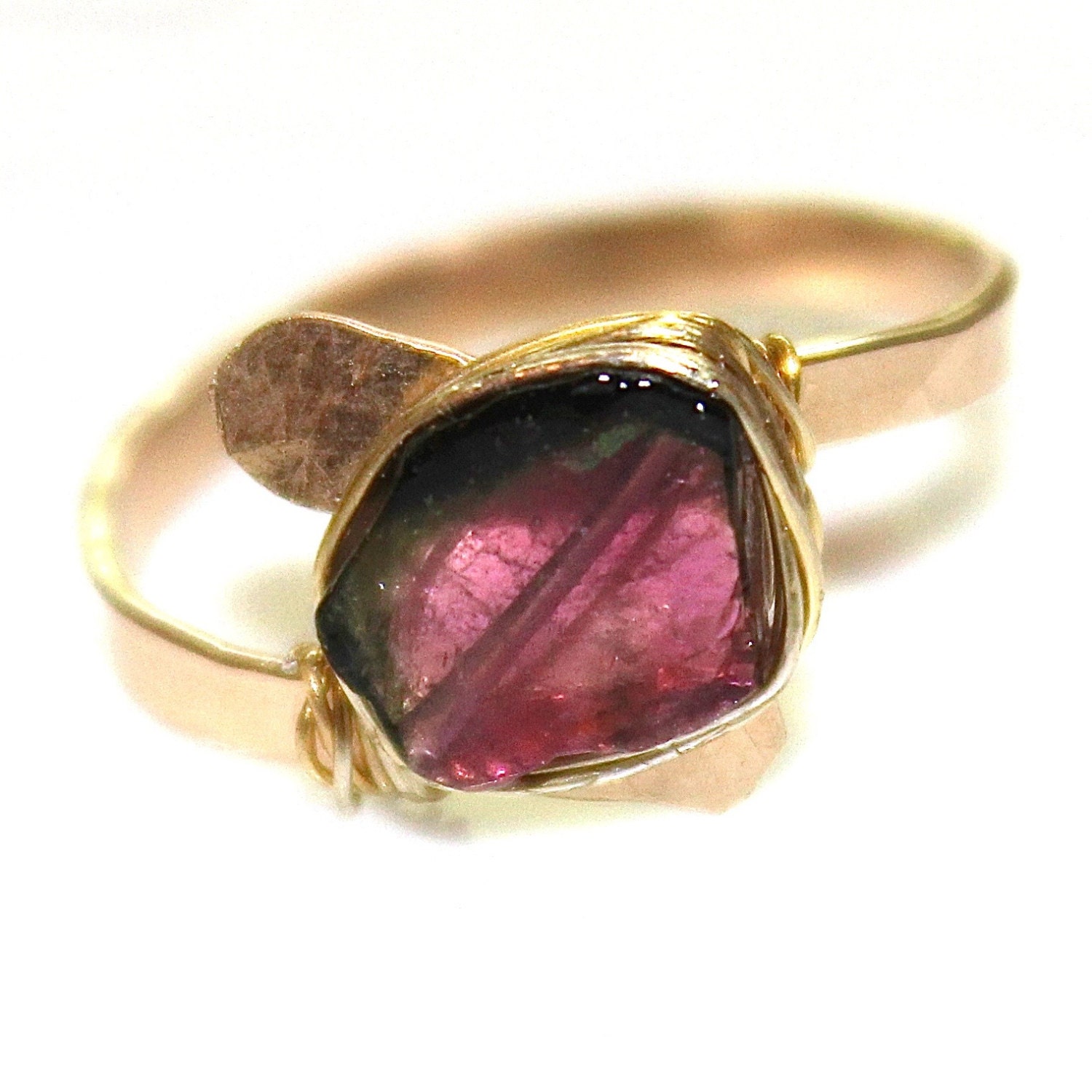 Watermelon Tourmaline Ring Watermelon Ring Modern Ring Wedding Ring ...
