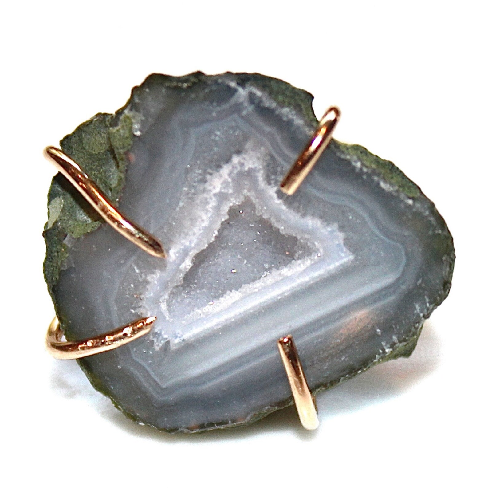 Blue Grey Geode Ring Druzy Ring Adjustable Ring Chunky Ring Drusy Ring ...