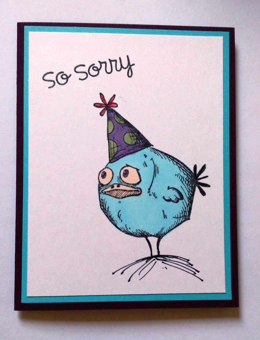 So Sorry Belated Birthday Card Apology Cute Apology Card - Etsy