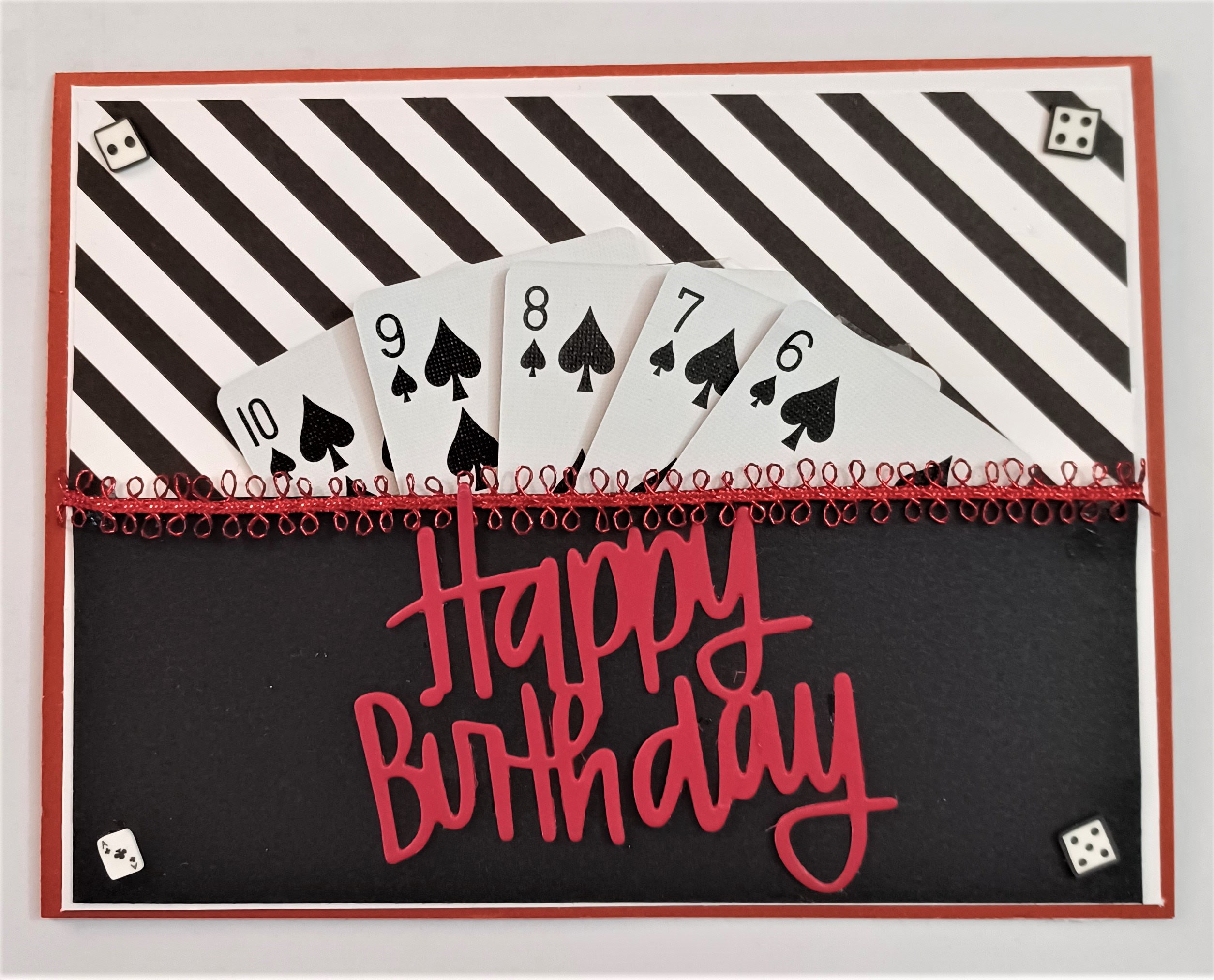 Happy Birthday, Cards, Bridge, Cribbage, Canasta, Poker, Handmade, Card ...