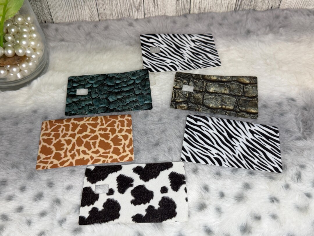 Animal Print Custom Credit Card Skins, Matte Finish, New Designs - Etsy