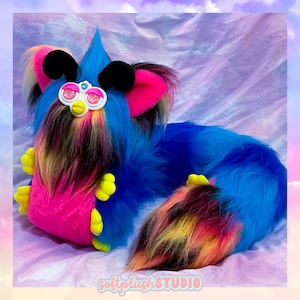 Long Friend Made to Order! 4ft With Spine! Rainbow Bright Black Goth ...