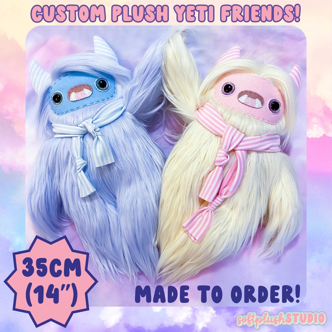Sweet Yeti Friends Plushies! 14"/35cm Custom Made to Order Plush Cute ...