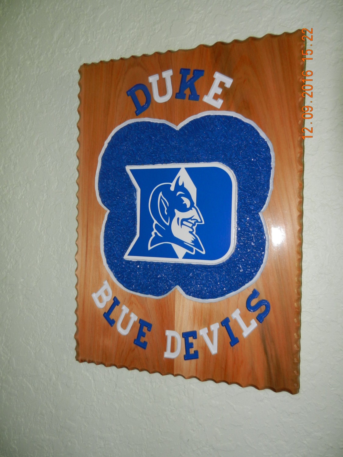 Duke Blue Devils Hand Carved Wood Sign With Duke Logo - Etsy