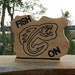 Hand Carved Sign on Wood Fish on Sign - Etsy