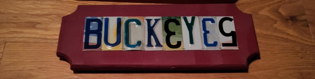 Buckeyes License Plate Sign Ohio State Buckeyes (made to Order) - Etsy