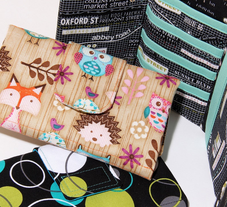 Wallet Pattern Tri-fold Card & Cash Wallet Sewing Pattern by ...