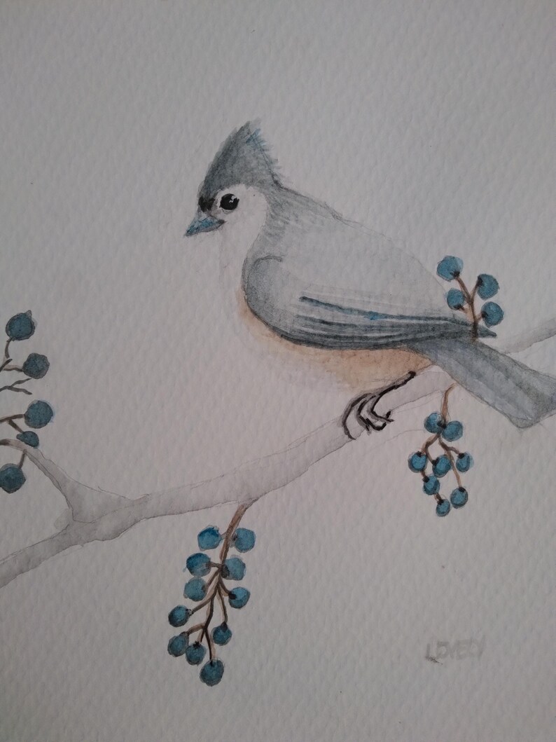 Blueberry Morning Original Watercolor Art 8 X 8 Framed and Matted. - Etsy