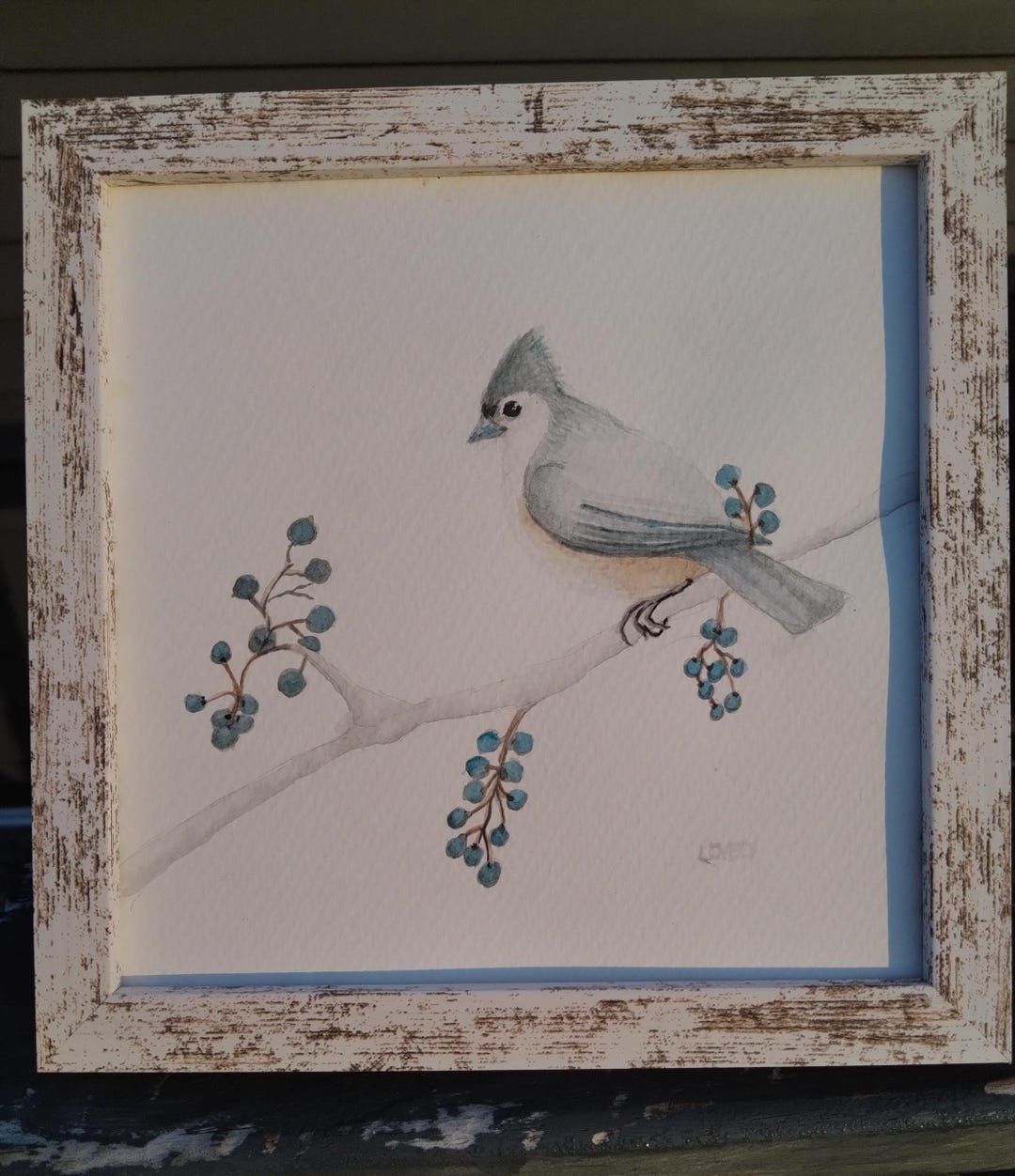 Blueberry Morning Original Watercolor Art 8 X 8 Framed and Matted. - Etsy