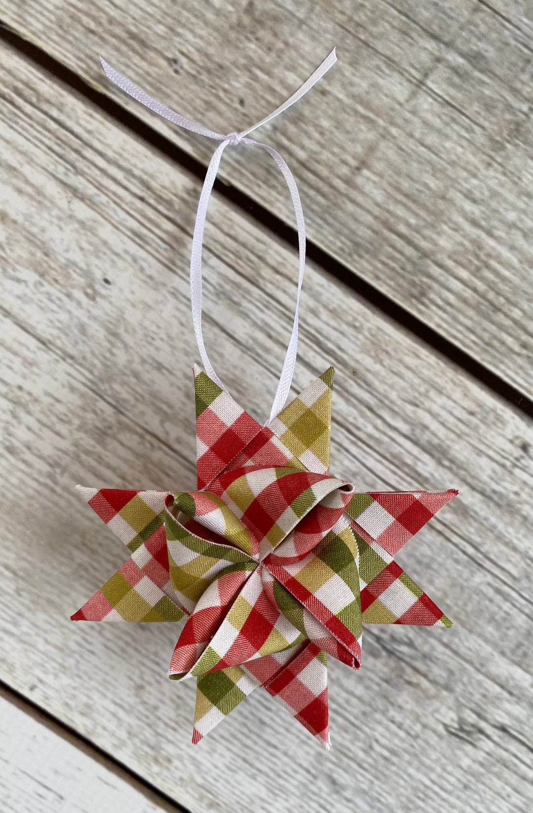 Holiday Check Star Ornament - Etsy