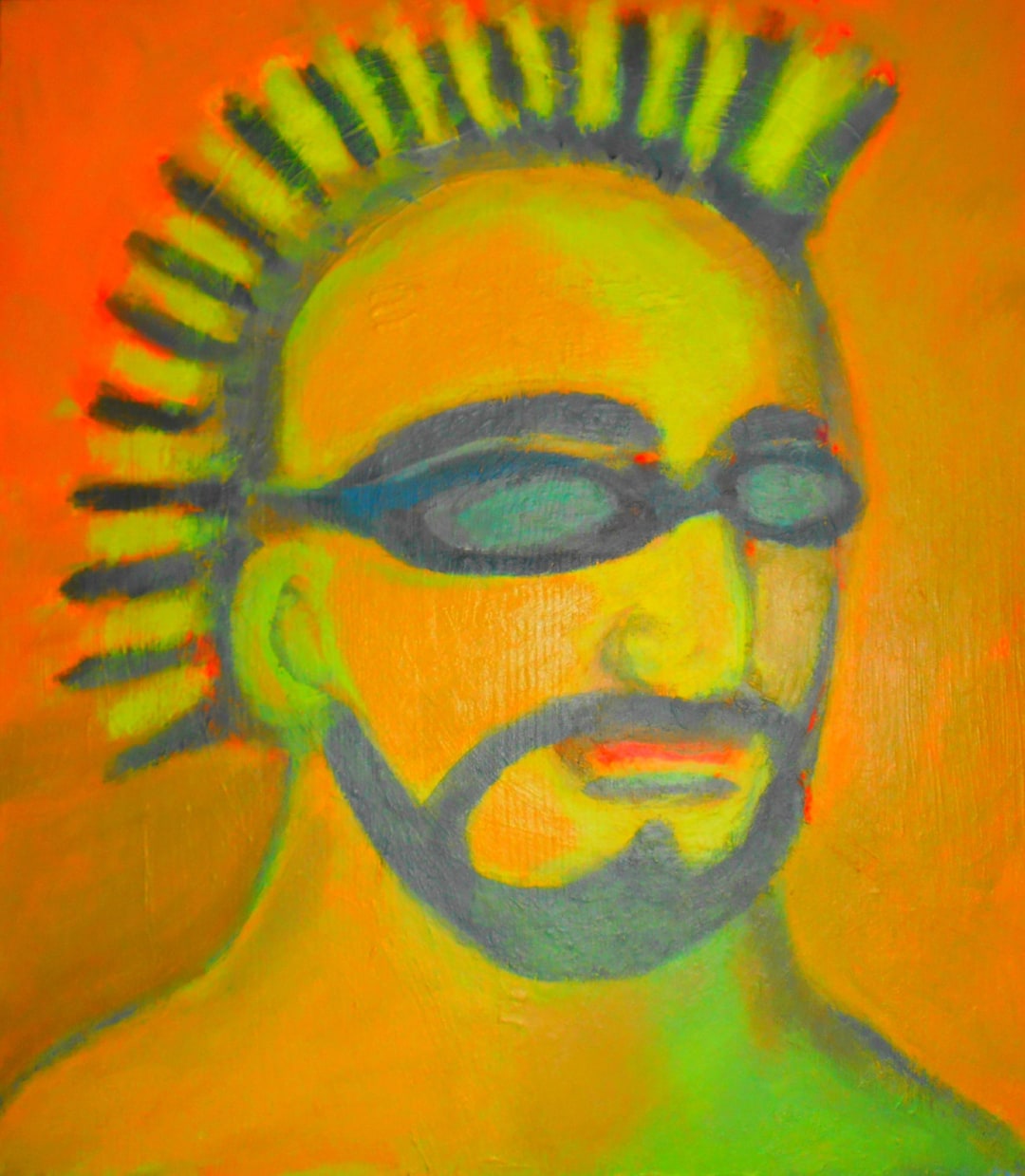 Mohawk Man Portrait: Signed Giclee Print of Acrylic Painting (8x10) - Etsy