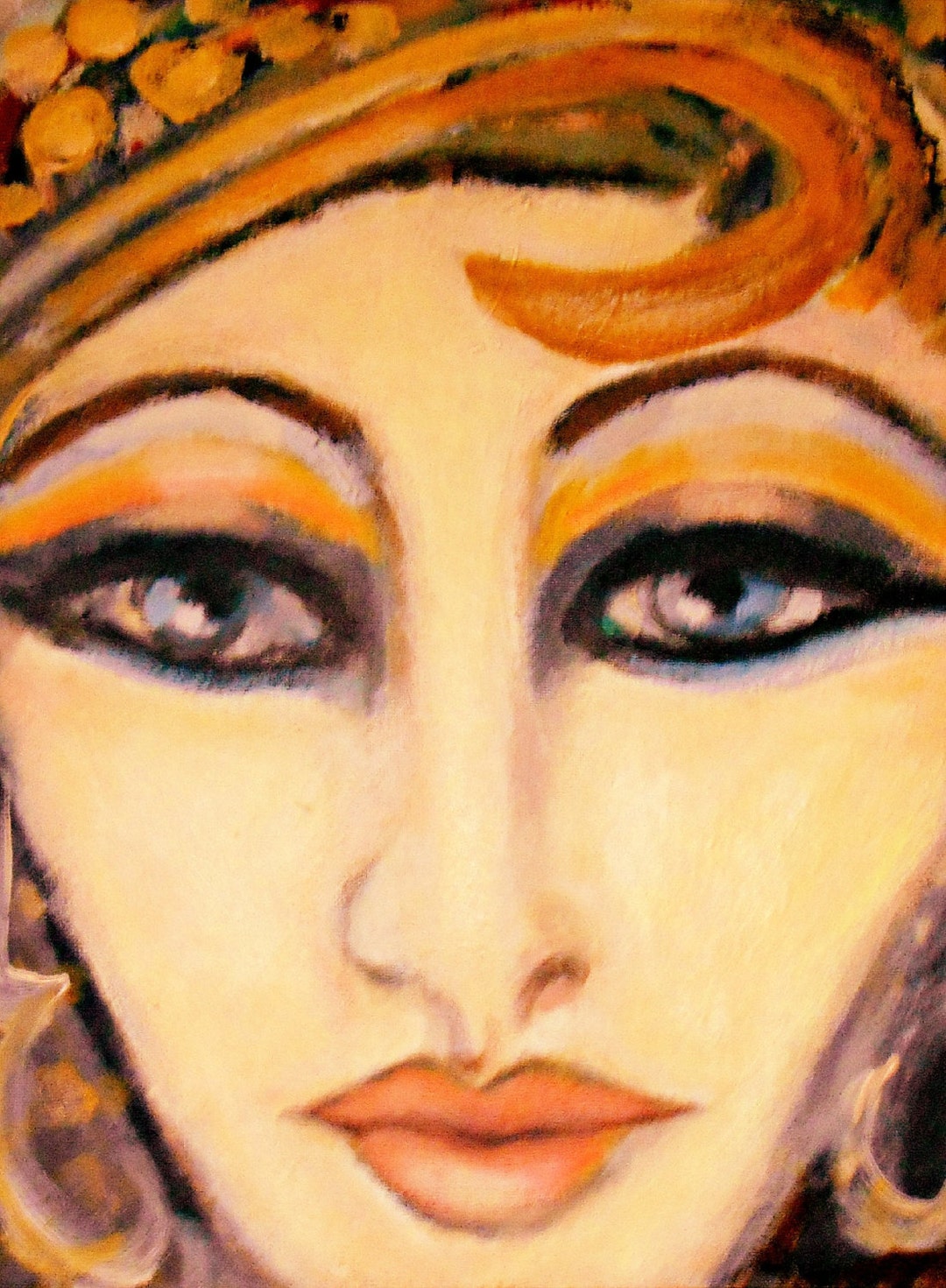 Fine Art Giclee Print, "peggy", Portrait of a Woman, Woman's Face, Star ...