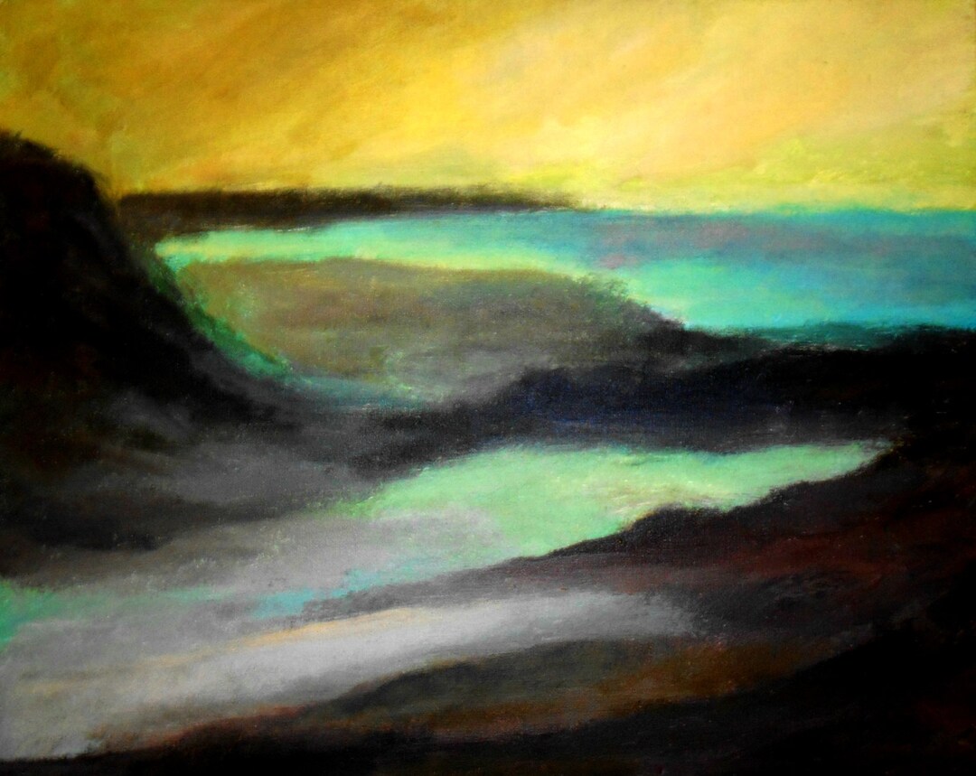 Sunset Coast Giclee Print: Signed Seascape Art, Robert Maitland (8x10 ...