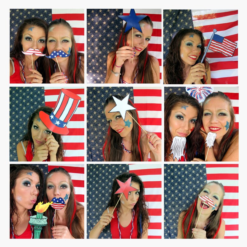 21 Patriotic USA Photo Booth Props - Perfect for Your American Party ...