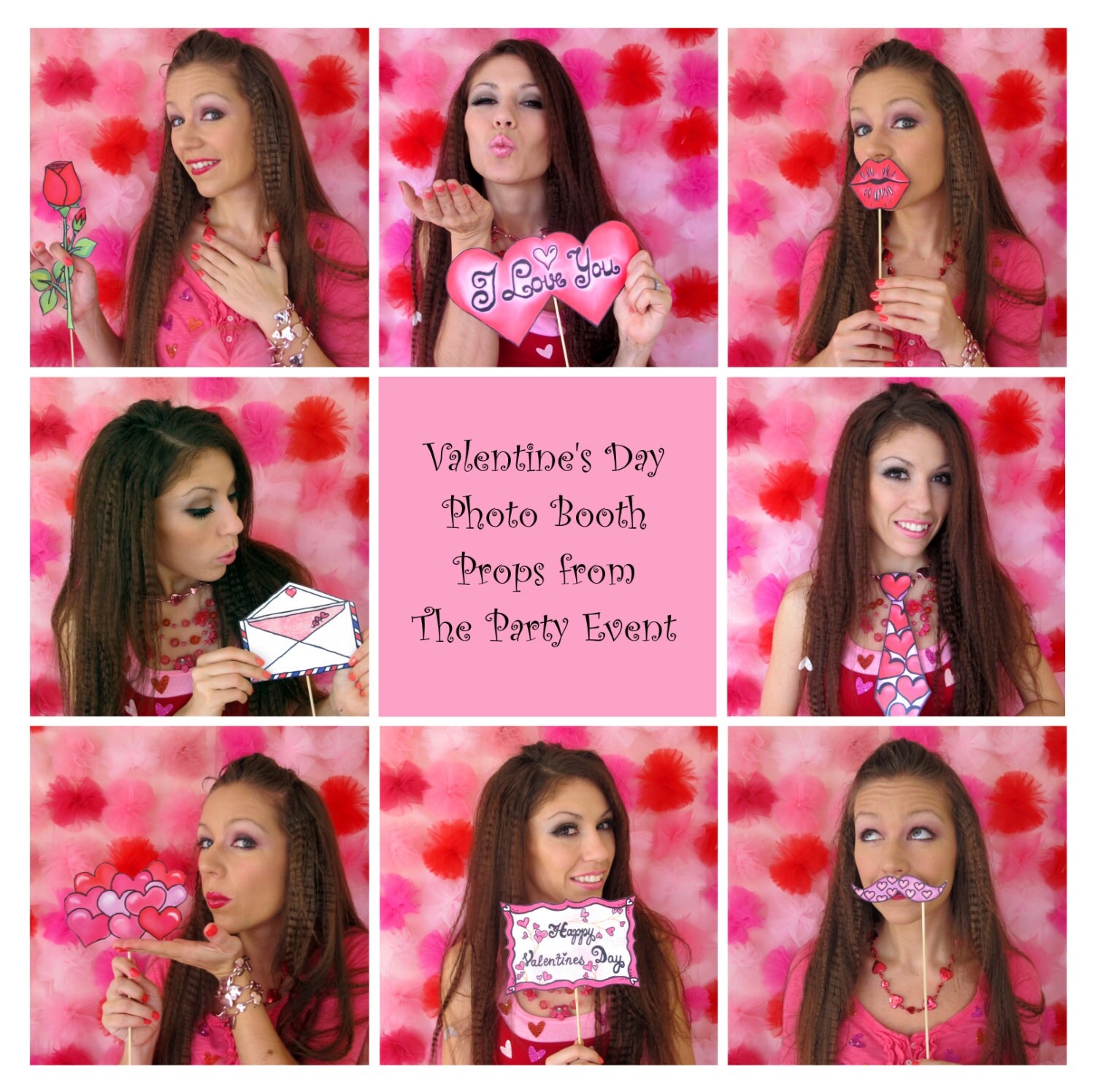 Valentine's Day Heart Photo Booth Props All About Love All About Hearts ...