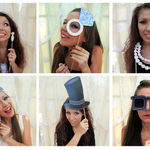 Elegant Wedding Photo Booth Props - Cartoon Style Also Great for Pearl ...