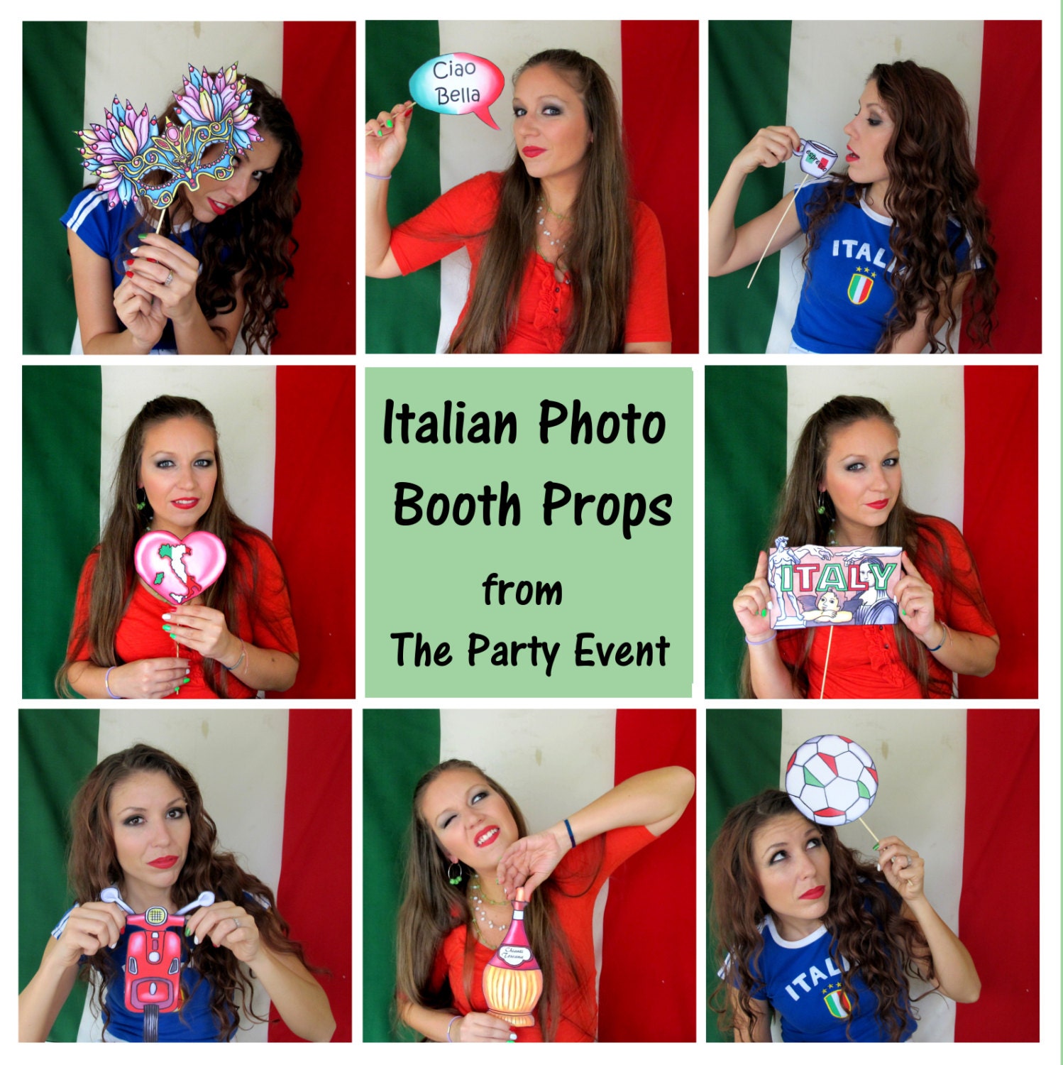 Italy Photo Booth Props Perfect for Your Italian Party to - Etsy UK