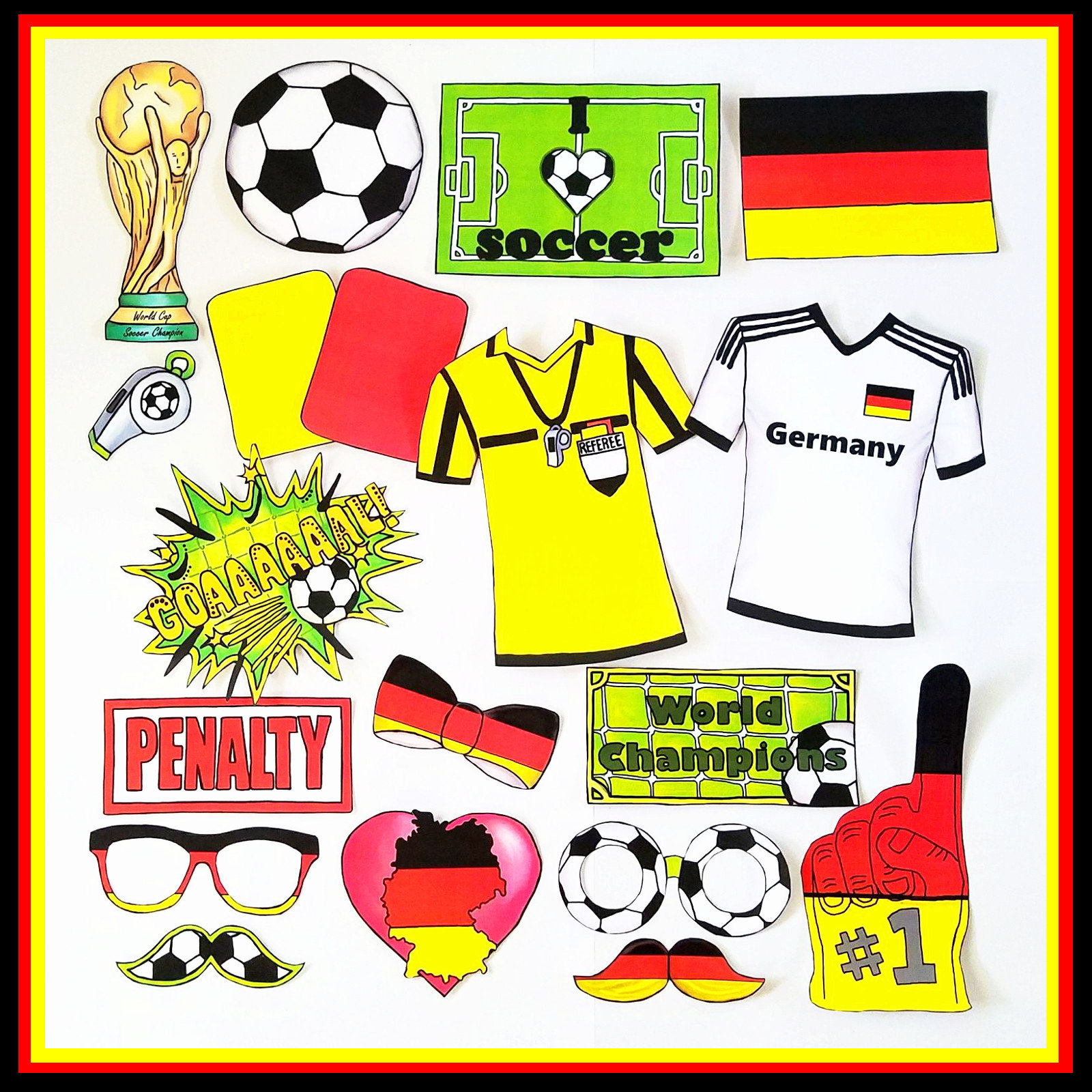 World Cup GERMANY Soccer Photo Booth Props the Ultimate Fan Accessory ...