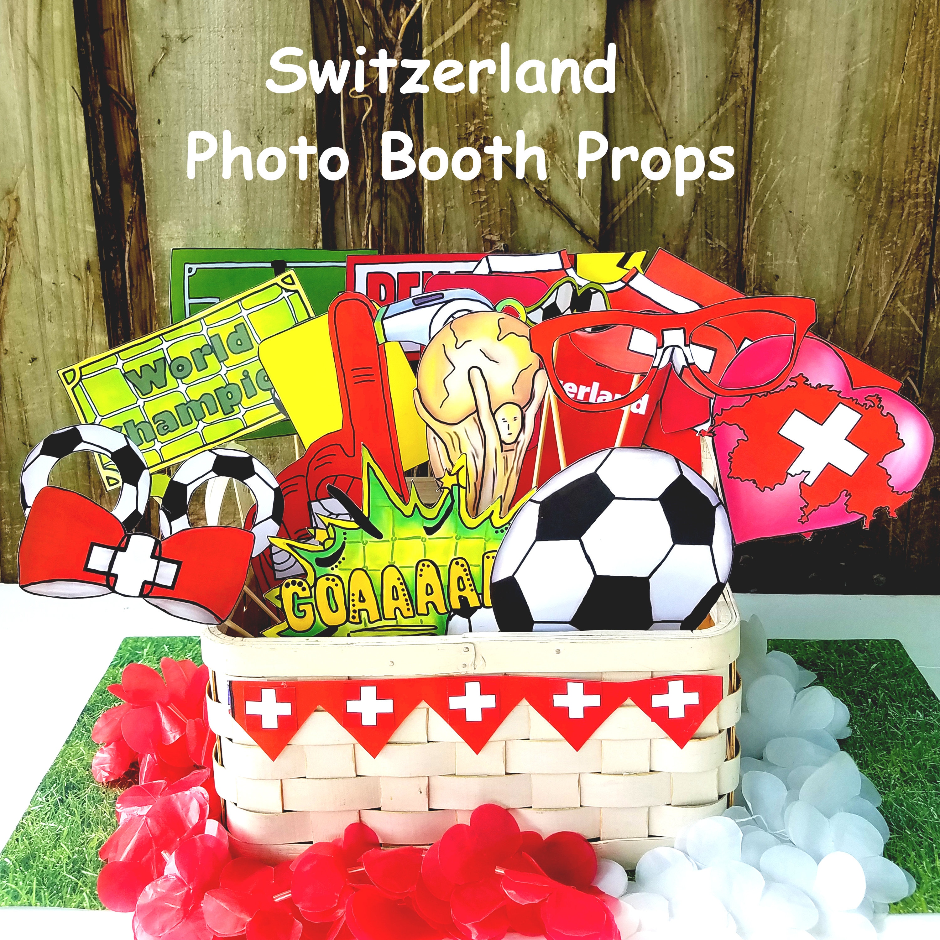 World Cup Switzerland Soccer Photo Booth Props the Ultimate - Etsy