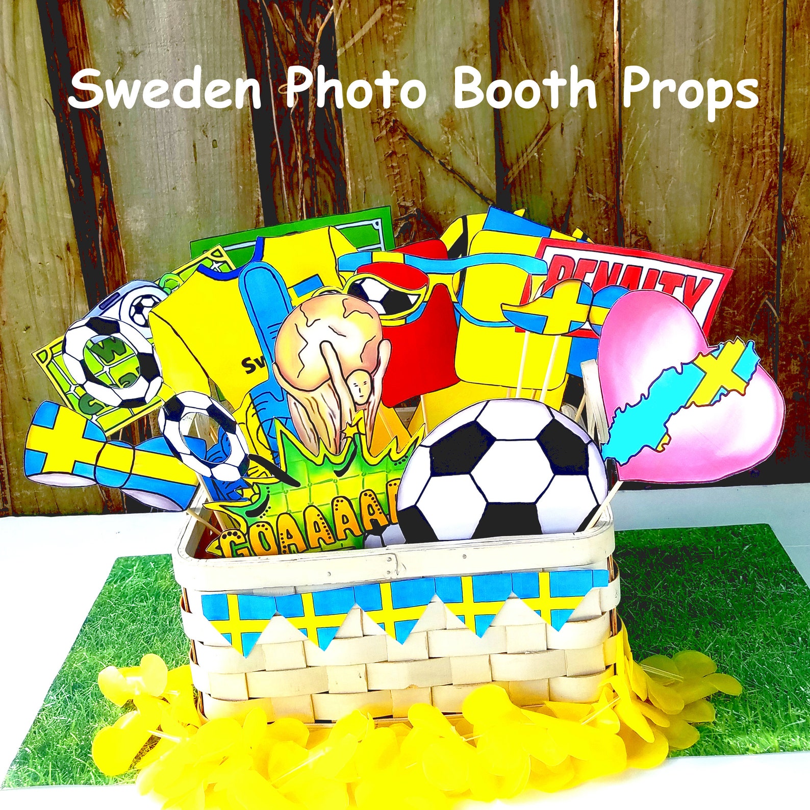 World Cup SWEDEN Soccer Photo Booth Props the Ultimate Fan Accessory ...