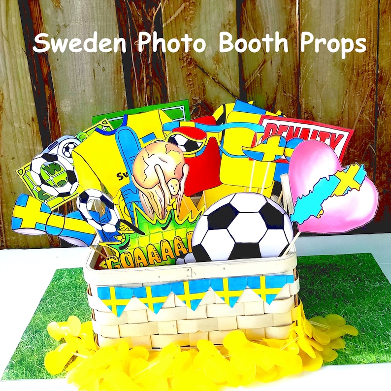 World Cup SWEDEN Soccer Photo Booth Props the Ultimate Fan Accessory ...