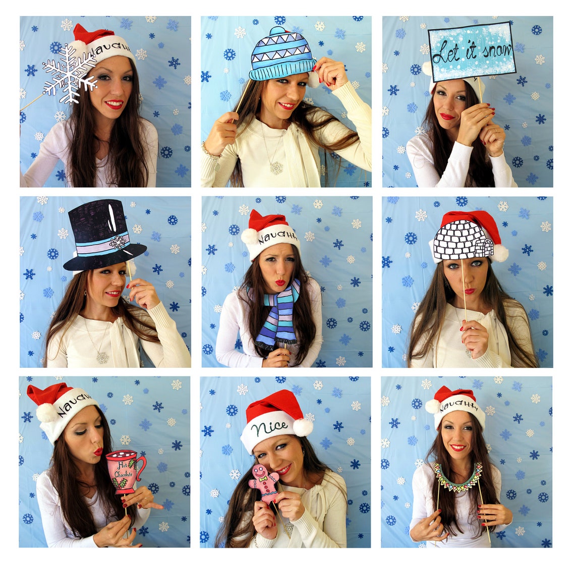 Frosty the Snowman and Other Icy Winter Christmas Photo Booth - Etsy