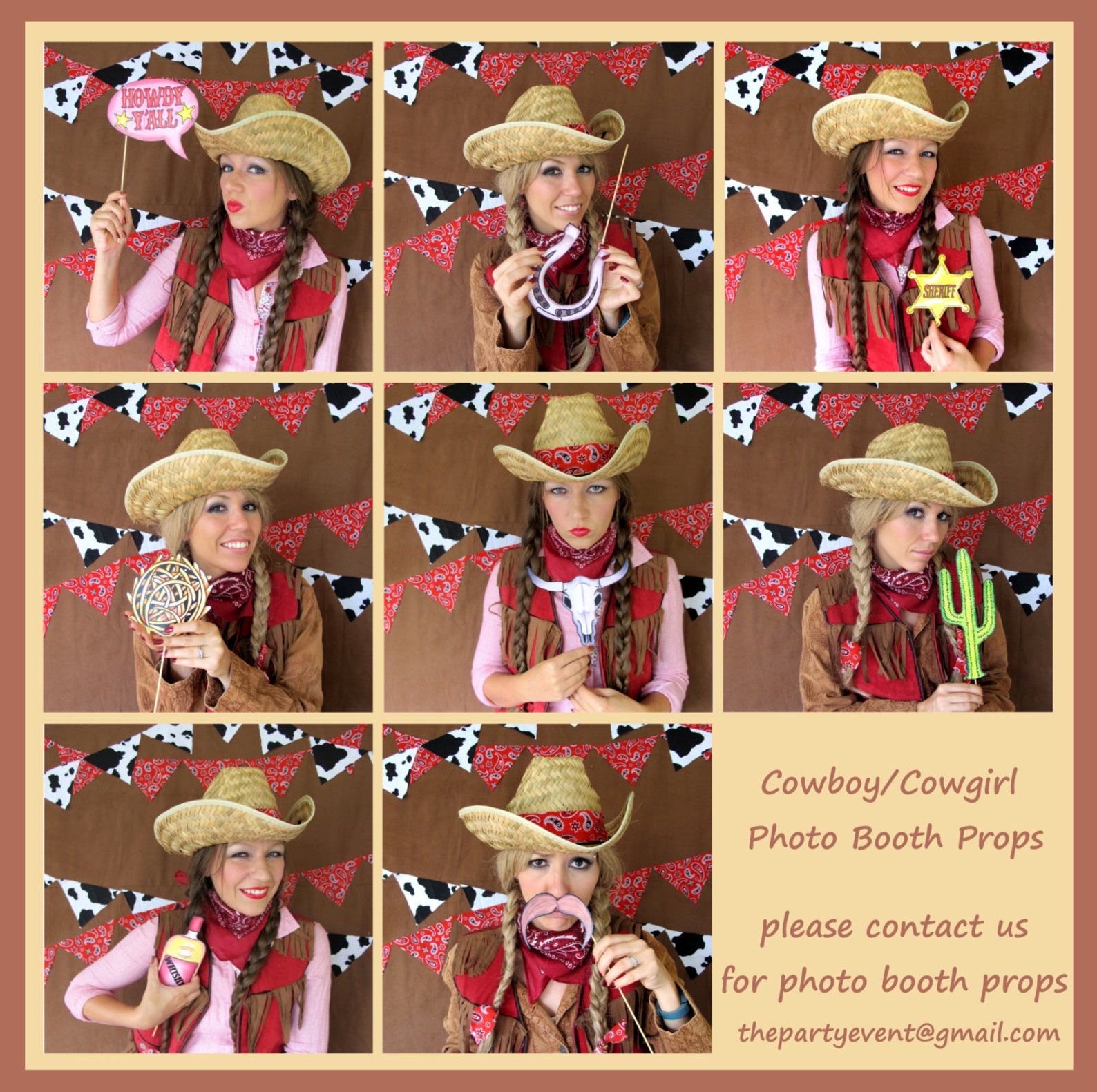 Cowboy/cowgirl Western Photo Booth Props Perfect for Your - Etsy
