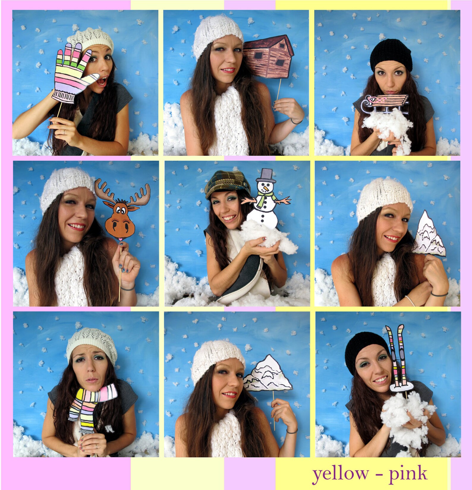 Winter Wonderland Outdoor Photo Booth Props - Winter Sports - Perfect ...