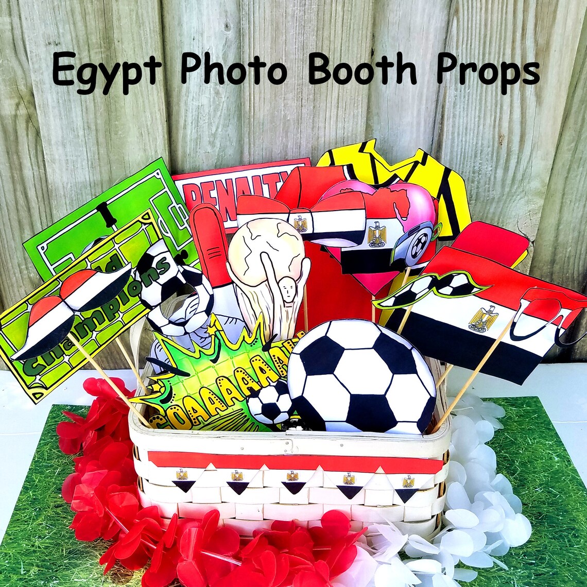 World Cup EGYPT Soccer Photo Booth Props the Ultimate Fan - Etsy