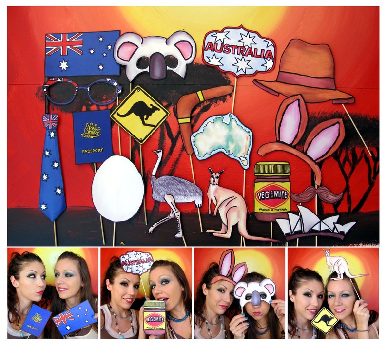 READY MADE Australia Phot Booth Props - Perfect for the Party Down ...