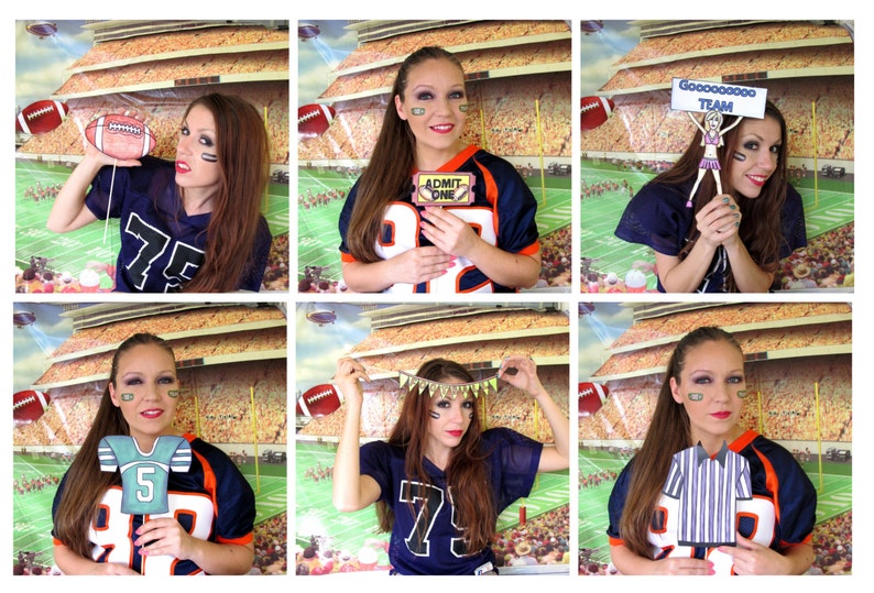 READY MADE Football And/or Super Bowl Photo Booth Props Perfect for ...