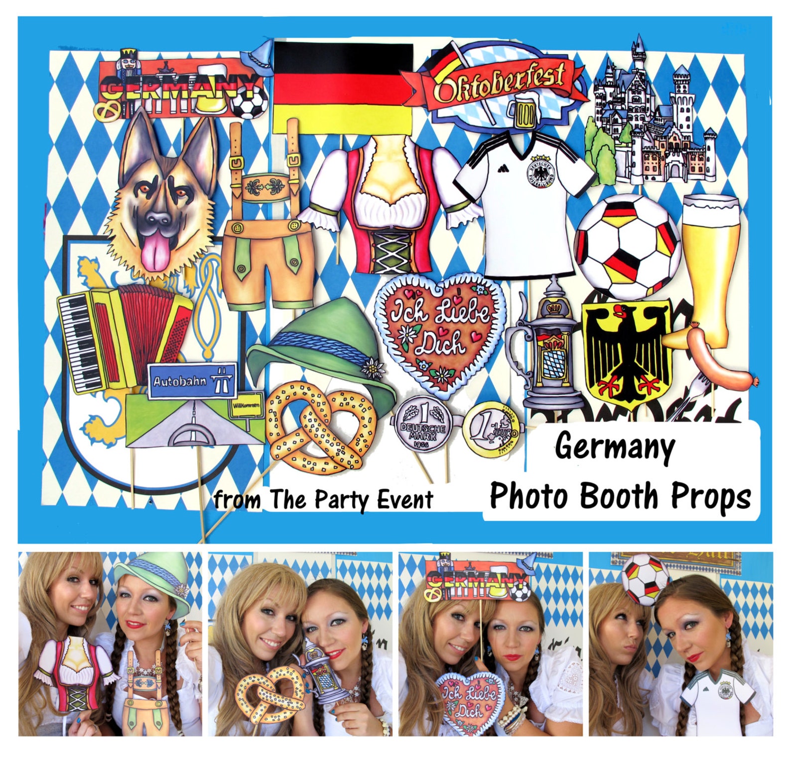READY MADE Germany Oktoberfest Photo Booth Props Perfect for Your Own ...
