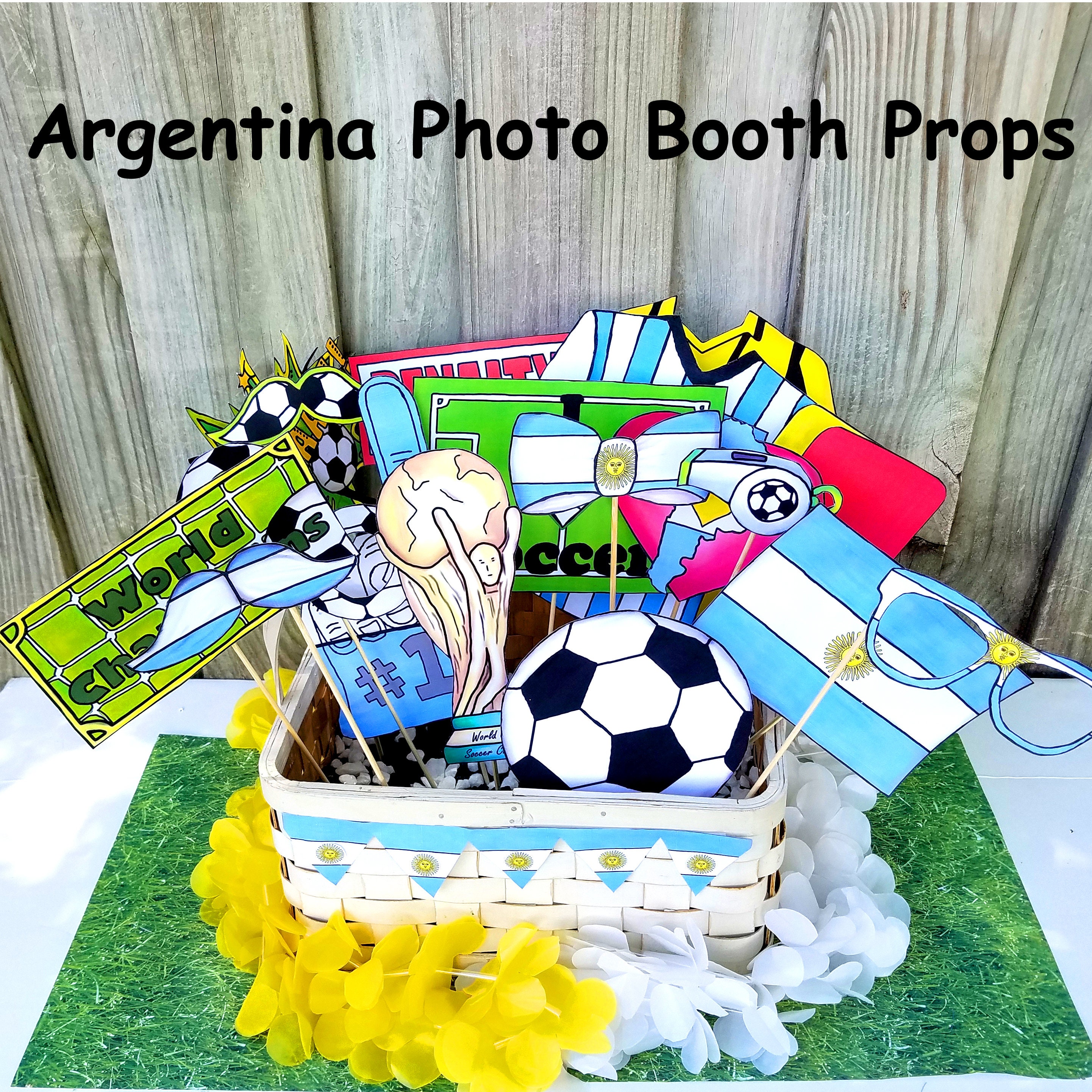 World Cup ARGENTINA Soccer Photo Booth Props the Ultimate - Etsy