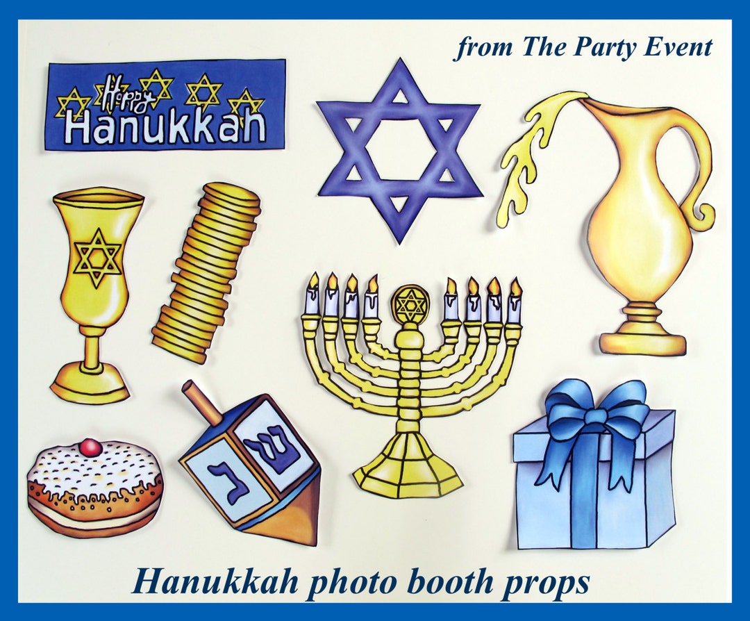 Hanukkah / Chanukah Photo Booth Props Mini Set - Perfect for Your ...