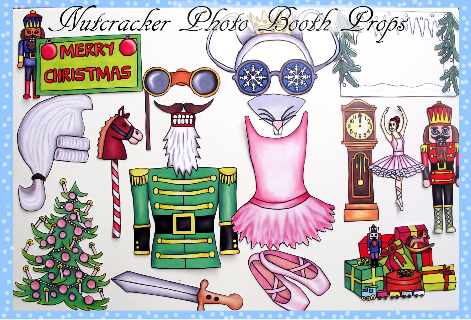 The Nutcracker Christmas Photo Booth Props - Perfect for Your Winter ...