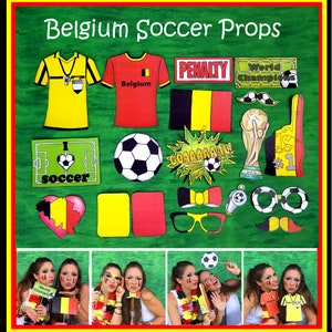 World Cup BELGIUM Soccer Photo Booth Props - the Ultimate Fan Accessory ...
