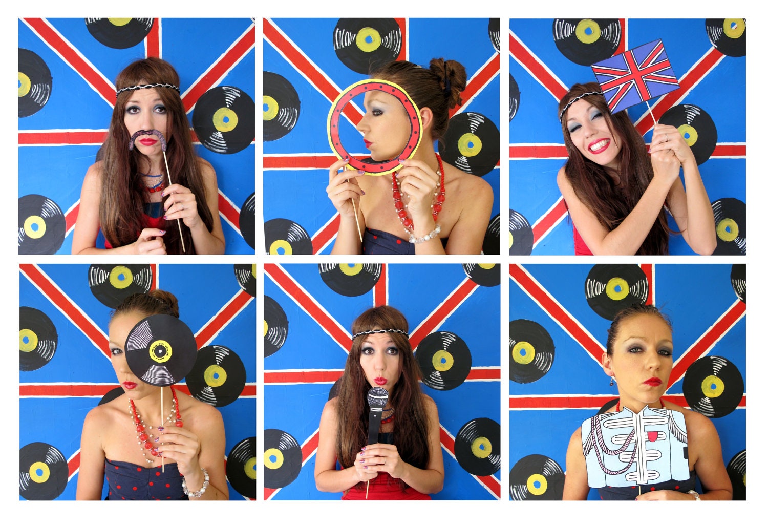 READY MADE the Beatles Inspired Music Photo Booth Props Perfect for a ...