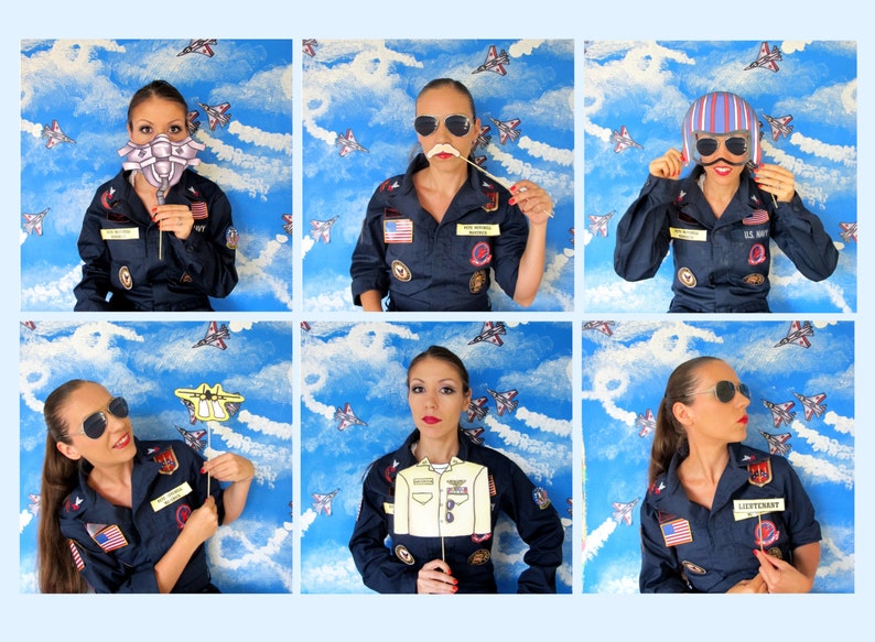 Top Gun Inspired - Fighter Pilot/navy Photo Booth Props - Perfect for ...