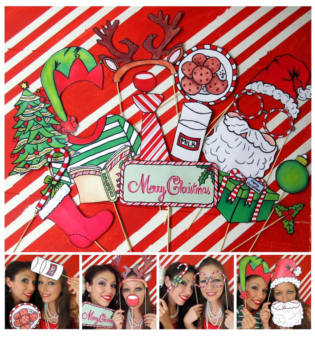 Christmas Candy Cane Photo Booth Props - Perfect for Your Christmas Day ...