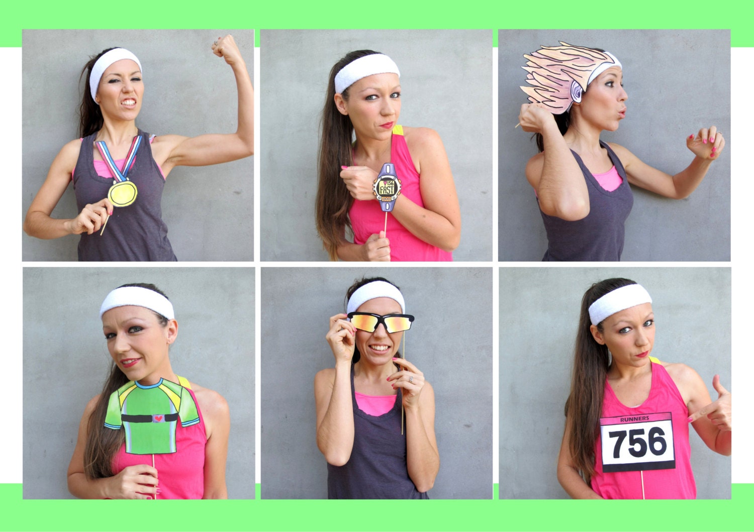 Running Race Photo Booth Props Perfect for Your Pre-run Party or After ...