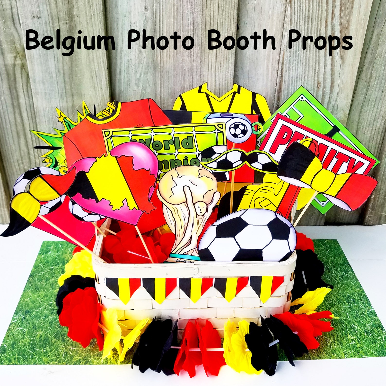 World Cup BELGIUM Soccer Photo Booth Props - the Ultimate Fan Accessory ...