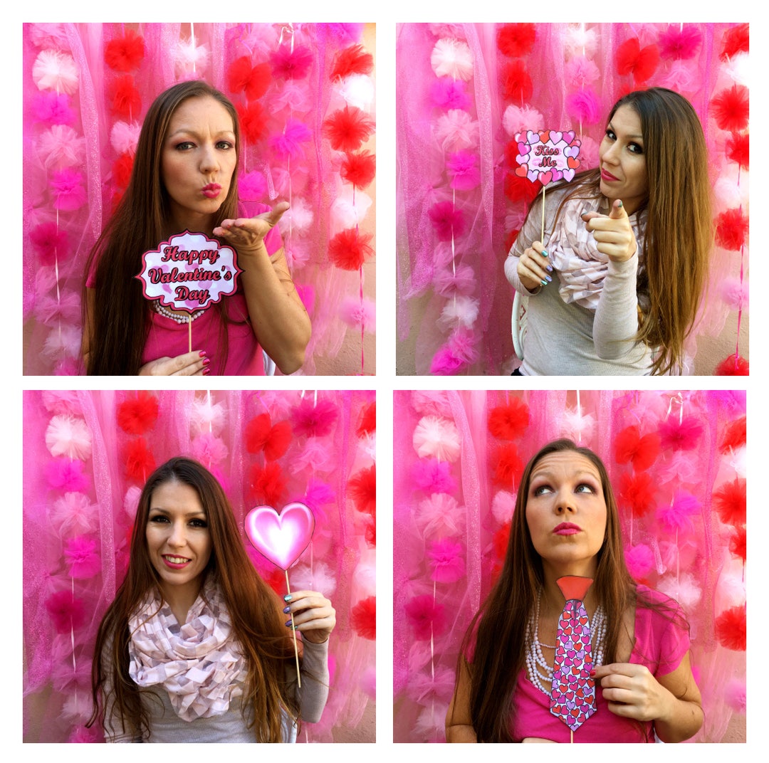 Valentine's Day Mini Heart Photo Booth Props - All About Love - All ...