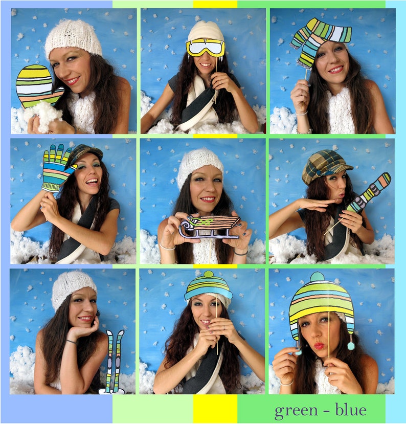 Winter Wonderland Outdoor Photo Booth Props Winter Sports Perfect for ...