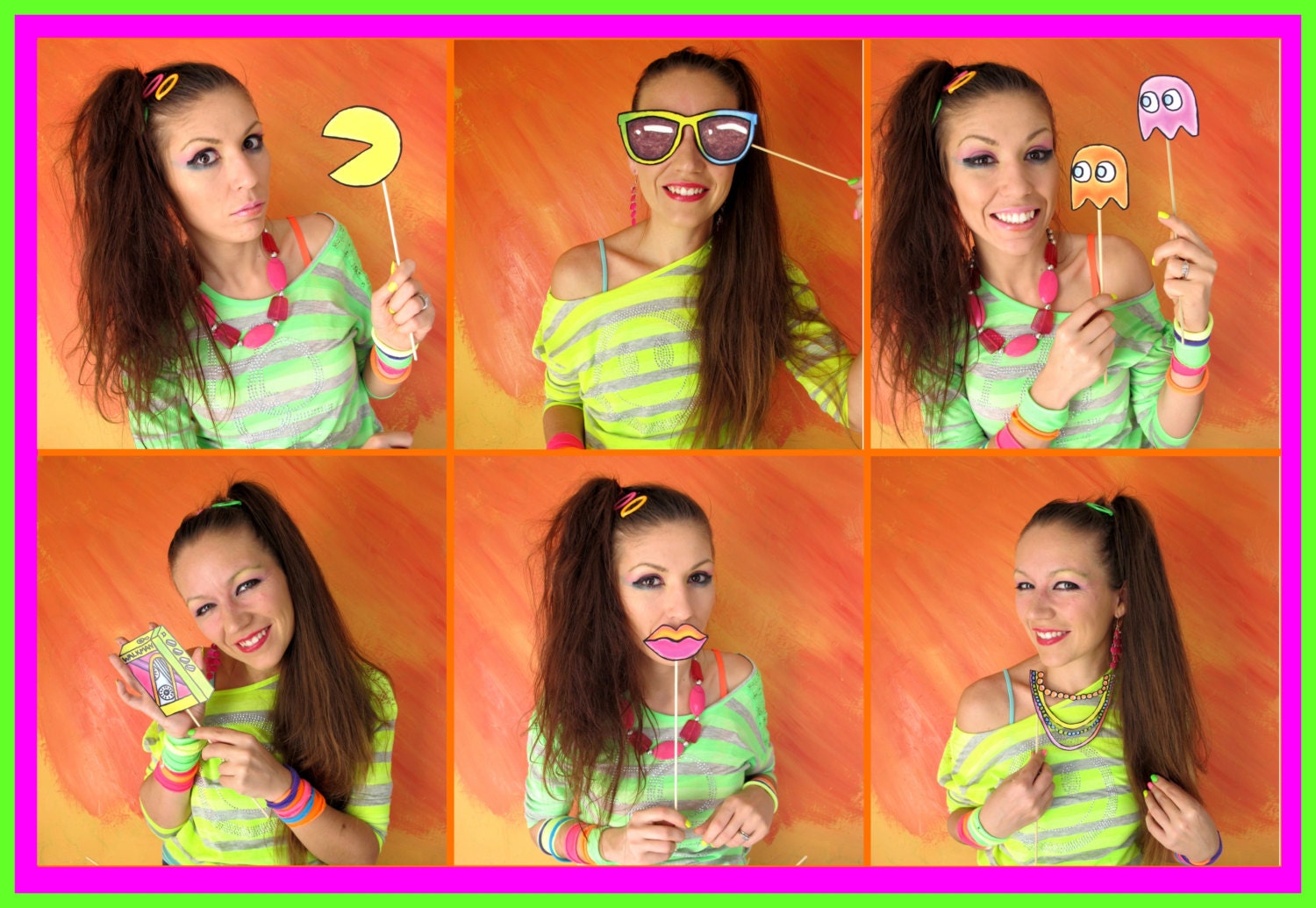 Eighties Photo Booth Props Perfect for a Throw Back 80s - Etsy