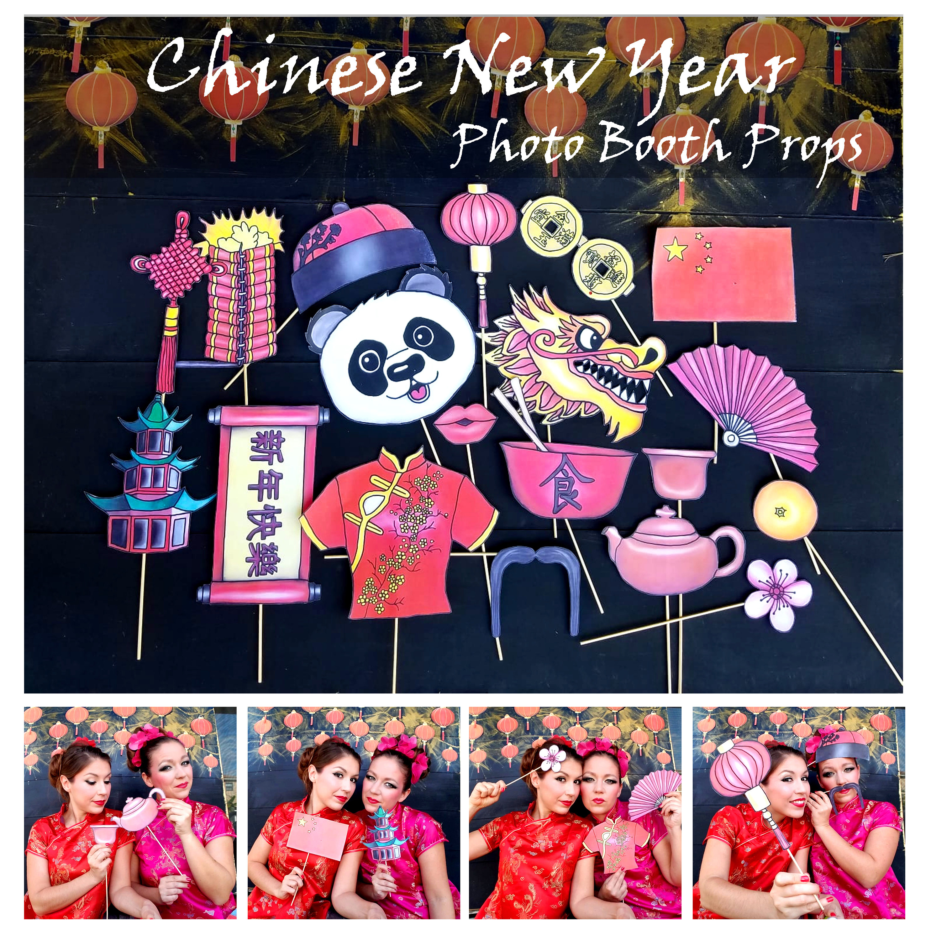 Chinese New Year/ China Photo Booth Props Perfect for Your Chinese New ...